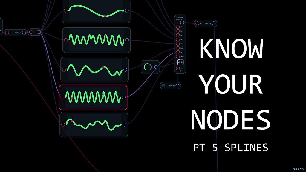 Know Your Nodes pt 5 & 5.5 - Splines & Streamlining a Large Patch - Tutorials - Audulus